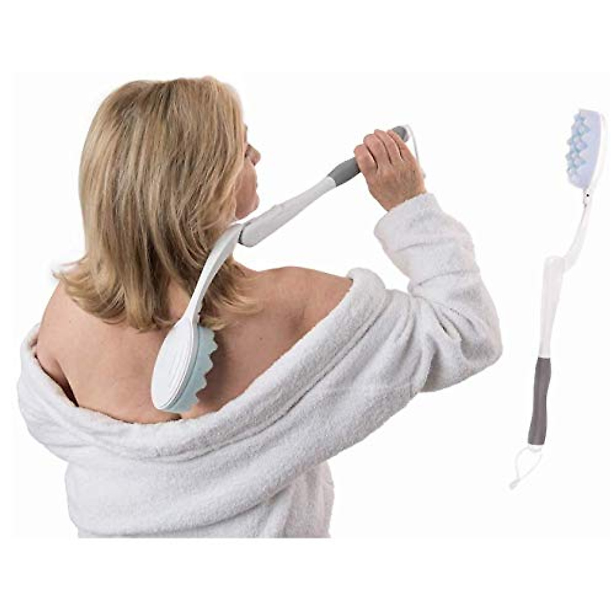 Juvo Products Replacement Bath Sponges for Combination Lotion Applicator and Bathing Wand, 2-Pack, Blue