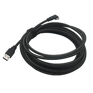 Bai Yang Qun Braided Link Cable VR Type C-A PC Gaming & Charging Cord Type-C Right Angle to USB A Fast Charging Cord Compatible with Oculus Quest 2 Charging Cable