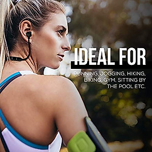 iJoy Bluetooth Wireless Sport Earbuds IPX4 Sweatproof Sport Headphones with Microphone, Noise Cancelling Earphones, Noise Cancelling Headset for Workout, Running, Gym