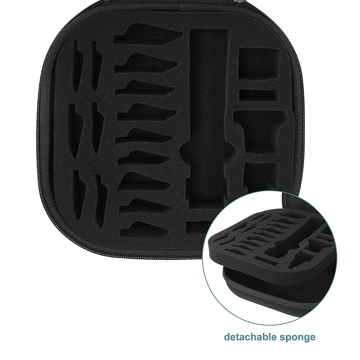 MOSISO Hard Travel Carrying Case Compatible with Philips Norelco Multigroom Beard Trimmer Series 7000, MG7750/49, Waterproof Shockproof EVA Organizer Storage Bag with Handle & Cleaning Brushes, Black