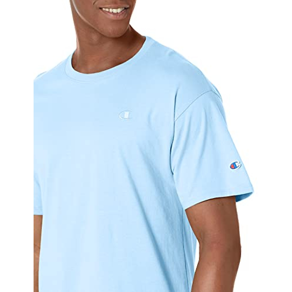Champion Mens Classic T-shirt, Everyday Tee For Men, Comfortable Soft (Reg. Or Big & Tall), Swiss Blue, XX-Large US
