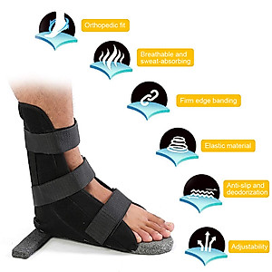 Plantar Fasciitis Night Splint, Drop Foot Support Brace Adjustable Support Brackets to Help Restore Injured Ankles And Correct Foot Eversion (2#) for ankle foot immobilizer ferula nocturna fascitis pl