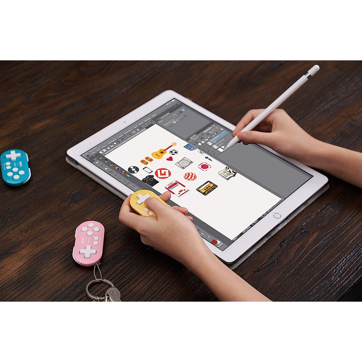 Nargos 8BitDo Zero 2 Mini Game Controller and 8BitDo Wireless Adapter 2