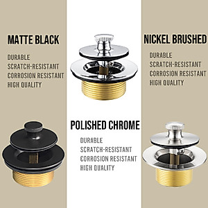 UNI-DRAIN Bathtub Drain Plug with Hair Catcher 1-1/4" NPSM Bathtub Drain Stopper Fine Thread(Nickel Brushed)