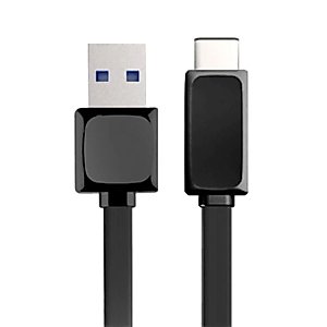 Quick Power Flat USB-C Cable Works for Microsoft Surface Duo 2 with USB 3.0 Gigabyte Speeds and Quick Charge Compatible! (Black 3.3ft1M)