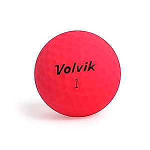 Volvik T2 Ionomer Polymer Low Side Spin Matte Finished Long Distance Balls 2-Pieces, 1 Dozen (Multicolor)