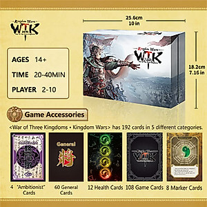 War of The Three Kingdoms: Kingdoms Wars - New Graphics Historical Strategy War Board Game Sanguosha WTK Guozhan