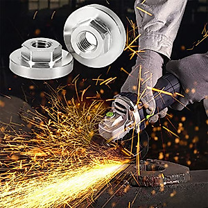 Metal Grinder Nuts M10 Angle Grinder Hexagon Angle Grinder Nuts Stainless Steel Polishing Angle Grinder Machine Flange Nut Accessories Parts for 100 Type Angle Grinder