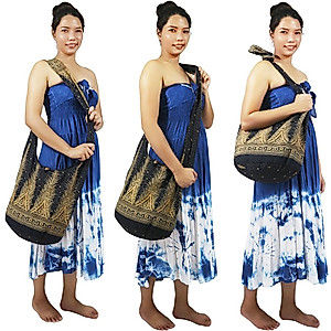 Hippie Boho New Elephant Crossbody Bohemian Gypsy Sling Bag Shoulder Bag Large Size