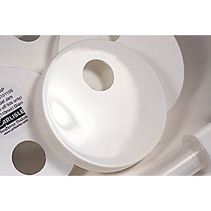 Carlisle FoodService Products Universal Condiment Pump/Dispenser Kit with 5 Lids, White