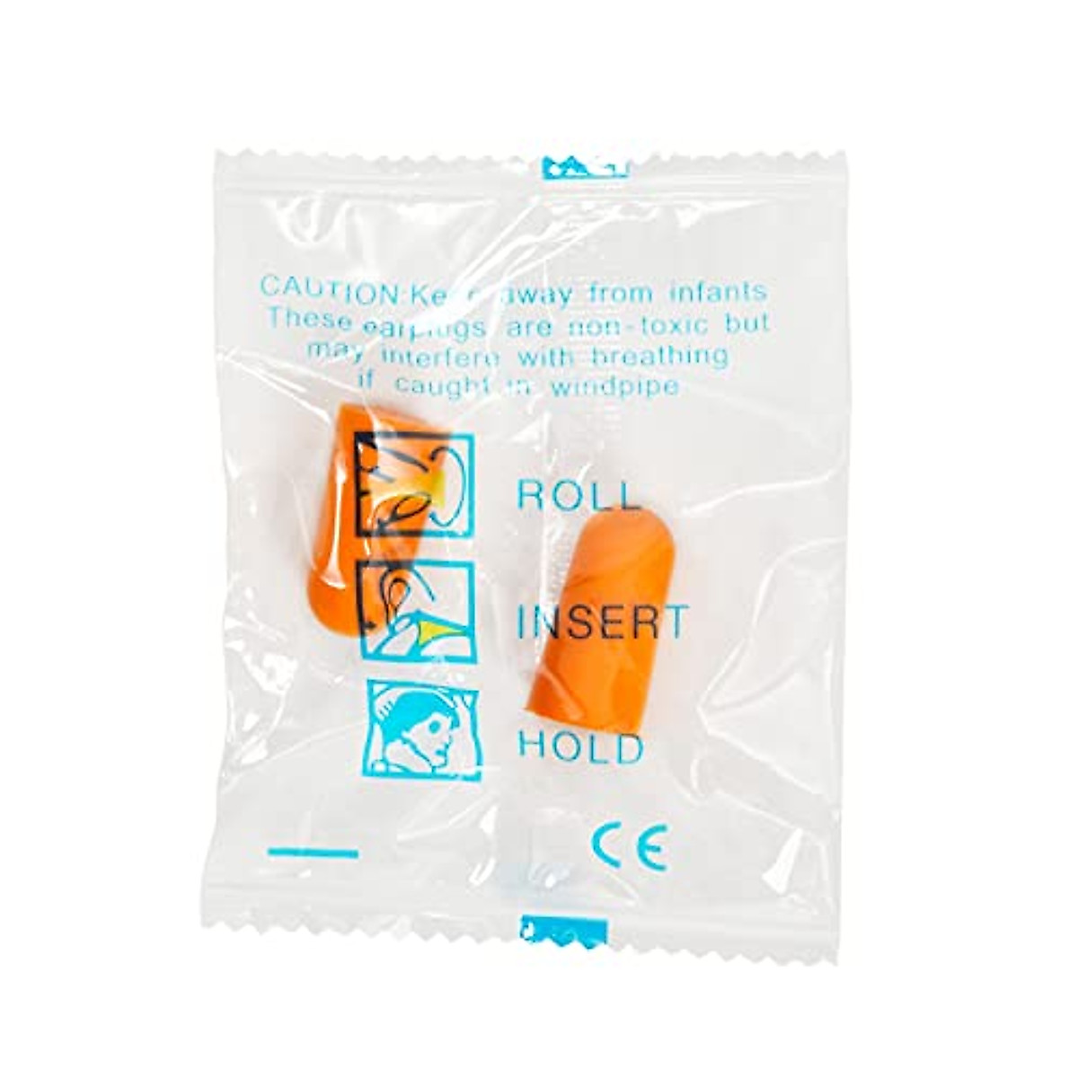 100-Pairs of Soft Foam Ear Plugs Individually Wrapped for Sleeping, Noise-Canceling, Disposable, Bulk Set for Concert, Music Festival, Sleep (Orange, 0.5x0.95 in)