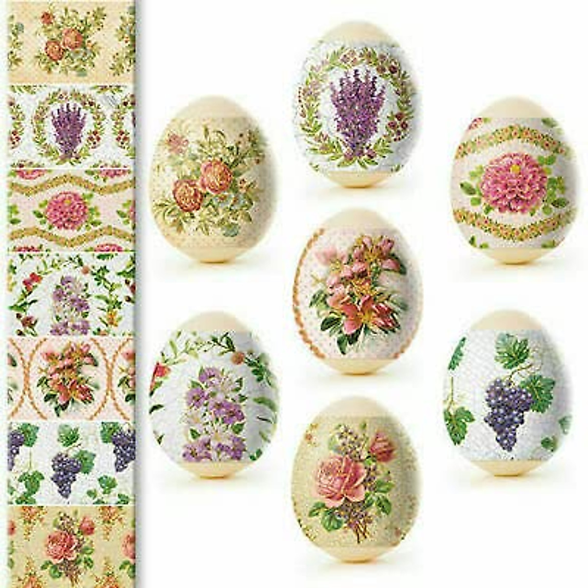 Easter Egg Wraps for 42 Hen Eggs, 6 Sleeves, 42 Designs, Heat Shrink, Pysanka #1