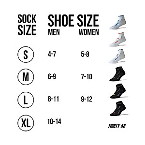 Thirty48 Low Cut Cycling Socks for Men and Women | Unisex Breathable Sport Socks (Large - Women 9-12 // Men 8-11, [3 Pairs] Black/Gray)