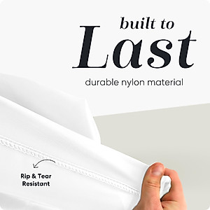 Handy Laundry Nylon Bag - Locking Drawstring Closure, Machine Washable, These Large Bags Will Fit a Laundry Basket and Strong Enough to Carry up to Two Loads of Clothes. (White | 30" x 40")