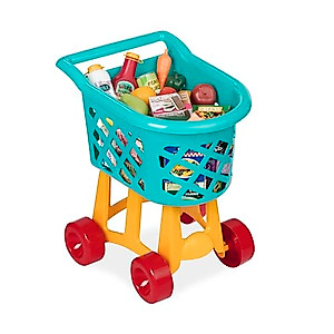 Battat- Deluxe Grocery Playset – Toy Food For Toddlers – Shopping Cart Toy- 20+ Pretend Food Items- Grocery Cart- 3 Years +