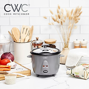 COOK WITH COLOR 6 Cup Rice Cooker 300W - Effortless Cooking and Greatly, Cooks 3 Cups of Raw Rice for 6 Cups of Cooked Rice, Navy