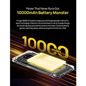 Ulefone Armor 14 Pro 10000mAh Rugged Smartphone, Android 12, 6GB+128GB, Helio G85 Octa-core Waterproof Rugged Phone, 6.52” HD+, 20MP AI Camera, Fast Charging Unlocked Cell Phones, Dual Sim 4G