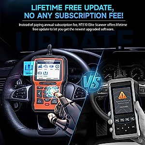 FOXWELL NT510 Elite OBD2 Scanner fit for BMW Full System Car Code Reader Diagnostic Tool with All Reset Services, Battery Registration ABS Bleed Airbag EPB Oil SAS TPS CKP Bidirectional Active Test