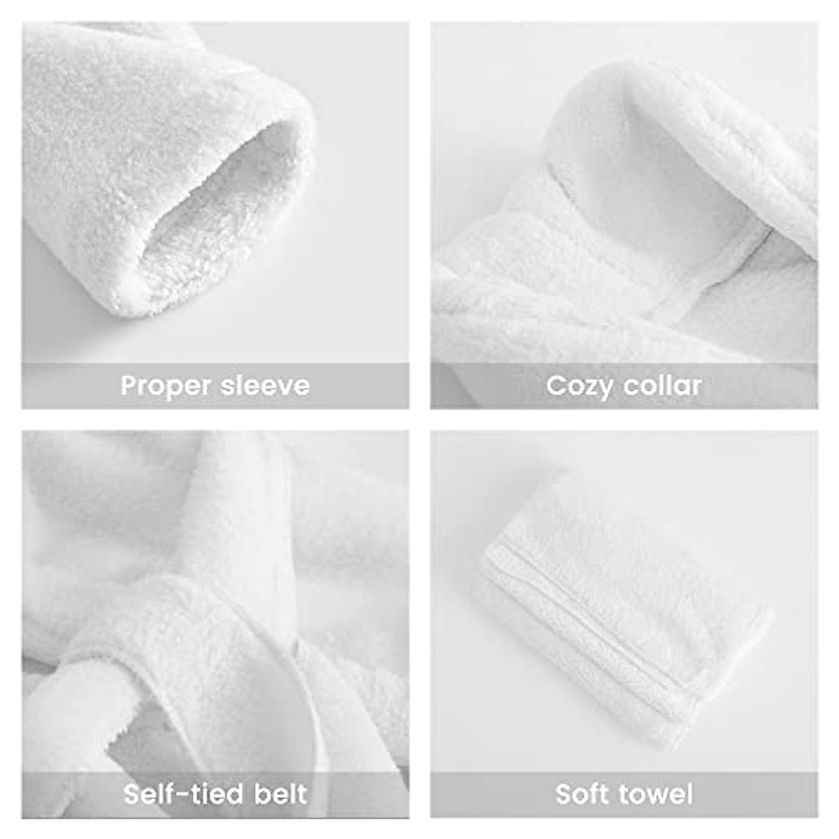 Newborn Photography Prop Bathrobe Baby Photo Props Bathrobe Outfits Infant Bath Robe Bath Towel Sets for Boy Girl Newborn Photography Outfits Spa Salon Baby Photoshoot Props 6-13 Months (Large, White)