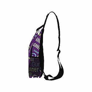 M YESCUSTOM Custom Sling Bag, Personalized Sling Bags for Men Women Customized Backpack with Your Name & Text Crossbody Chest Bag Walking Hiking Travel Daypack