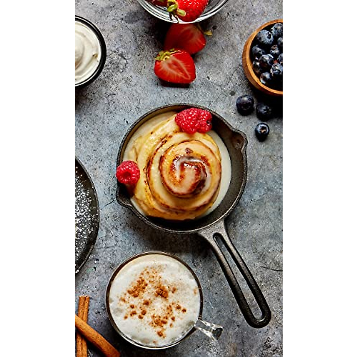 Mirro 4.5" Cast Iron Mini Skillet for Frying Pan with Drip-Spouts, Pre-seasoned Oven Safe Cookware for Camping, Indoor and Outdoor use, Black