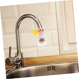 HOMSFOU 3pcs faucet filter strainer water saving aerator adapter for kitchen sink clean faucet purifier kitchen faucet extension water saving tap soft rubber Nozzle household rotatable