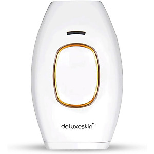 Deluxeskin Laser Hair Removal At Home - IPL Hair Removal Device | The Ultimate Skincare Routine for Beautiful, Radiant Skin of Bikini, Legs, Arms, Face, Upper Lips | Facial Hair Removal Handset