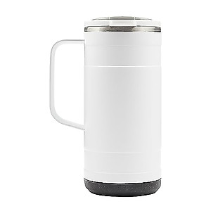 Pelican Hydration Pelican Ridge™ 18 oz Vacuum Insulated Tumbler - Recycled Stainless Steel Double Wall Travel with Dual Lid, Powder Coated Insulated Coffee Mug For Hot Cold Drinks, Bright White
