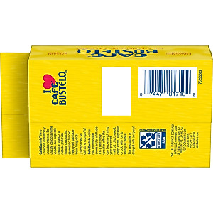 Café Bustelo Espresso Dark Roast Ground Coffee Brick, 6 Ounces (Pack of 12)