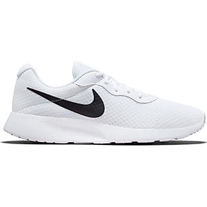 Nike Mens Tanjun, White/Black-Barely Volt, 9