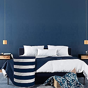 GLAMPERS Laundry Hamper 43/46/54L | Large Laundry Baskets with Sturdy Handles | Collapsible Kids Hamper for Dirty Clothes, Toys | Large, Navy