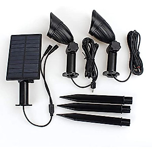 CORESLUX Solar Spotlights Outdoor Garden Lights, Super Bright 6 LED Bead Landscape Spotlights IP65 Waterproof Adjustable Solar Spot Lights for Patio Yard Garden Pathway (Warm Light)