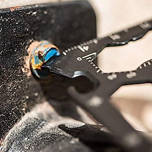 Lever Gear Toolcard Pro - 40 in 1 Credit Card Multitool. Slim, Minimalist Survival Card Wallet Tool Card. TSA Approved Multitool Card Pocket Tool. (Black)