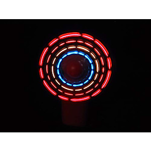 Flashing Panda LED Mini Light-Up Handheld Personal Fan w/Changing Patterns, Assorted Colors