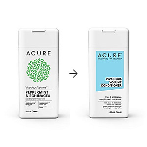 ACURE Vivacious Volume Conditioner - Mint & Echinacea | 100% Vegan | Performance Driven Hair Care | Increases Volume, Boosts Fine & Limp Strands | 12 Fl Oz