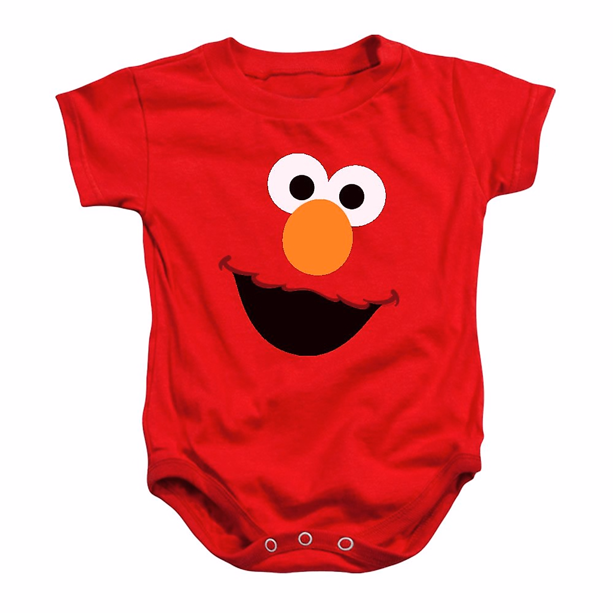 Popfunk Sesame Street Elmo Face Baby Onesie Bodysuit, (18 mos)