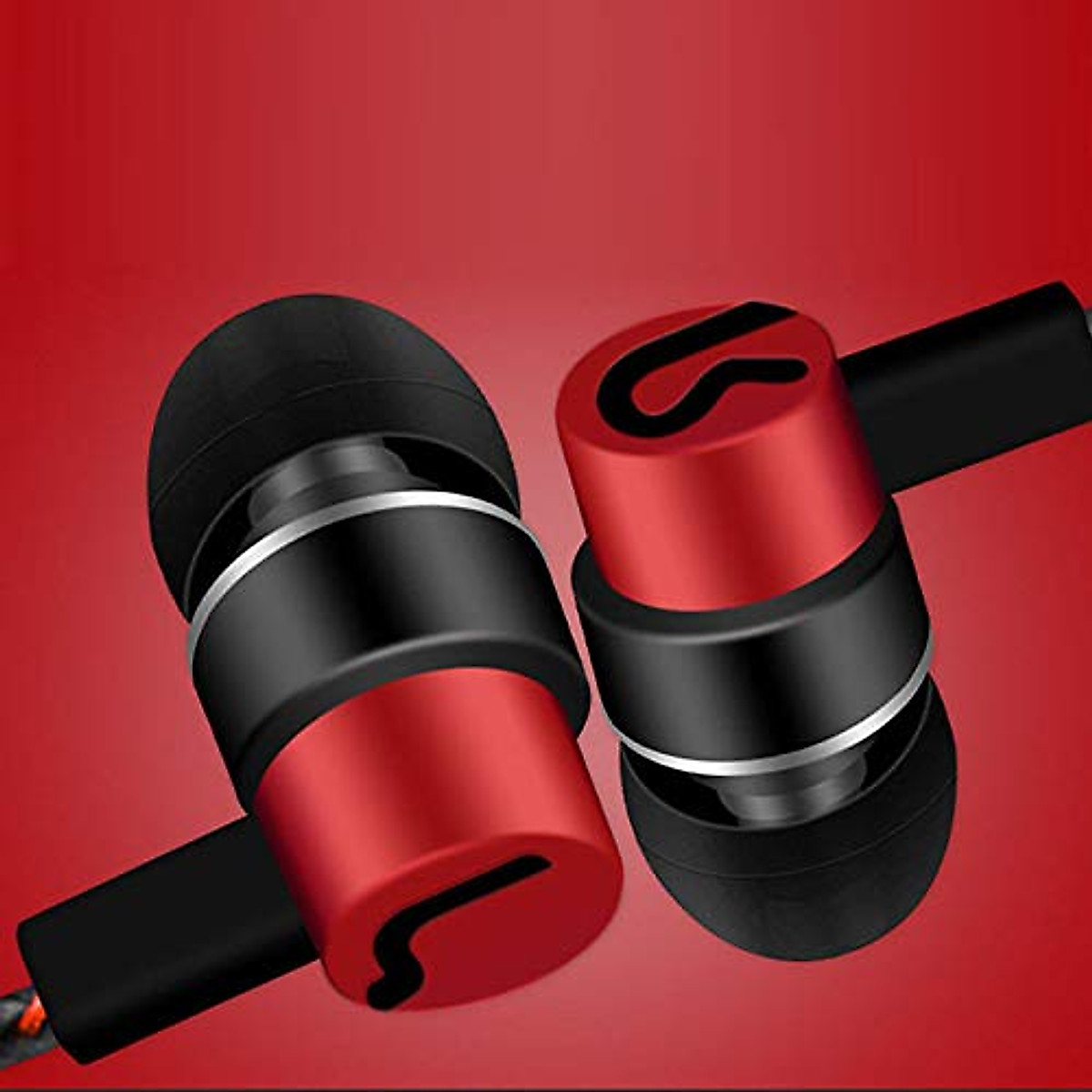 Heave 3.5mm Wired Headset with Microphone,Noise Isolating Earphones Deep Bass in Ear Headphones Compatible with Cell Phone Laptops Computers Silver