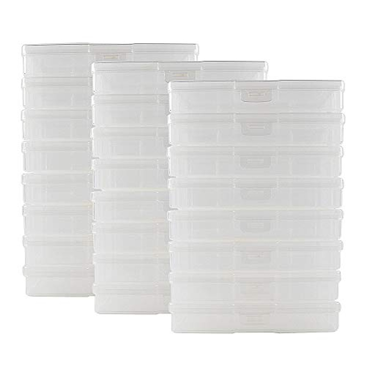 novelinks Photo Case 4" x 6" Photo Storage Boxes - Photo Organizer Cases Photo Keeper Picture Storage Containers Box for Photos - 24 PACK (Clear)