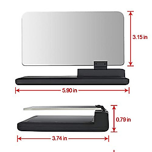 Arestech Car GPS Mobile Head Up Display Holder with HD Image Reflection for HUD, Smartphone, iPhone, Samsung, Car Navigation (Up to 6 Inches)