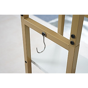 PENGHONG Multi-Functional Over thet Toilet Shelf, 7 Layer Toilet Rack, Bathroom Rack, Washing Machine Rack, Balcony Flower Rack (Golden)…