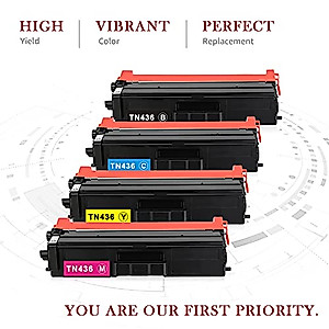 Toner Kingdom Compatible Toner Cartridge Replacement for Brother TN436 TN433 High Yield TN-436 433 TN431 431 for Brother HL-L8360CDW HL-L8360CDWT MFC-L8900CDW HL-L8260CDW MFC-L8610CDW Printer (4 Pack)