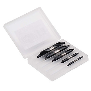 Naiyong Tools 5 Lathe Mill Center Drill Countersink Bit Tooling Set, M35 HSS 5% Cobalit Contained, Titanium Plated (CPM)