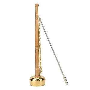 Buddhism Hand Bell Wooden Handle Brass Bell Singing Scripture Buddhism