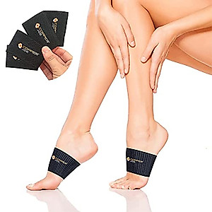 Copper Joe 4 Pack Foot Arch Support Compression Sleeves - Plantar Fasciitis Relief, Foot Support for Pain and Plantar Fasciitis Brace - Copper Arch Support and Plantar Fasciitis Foot Support
