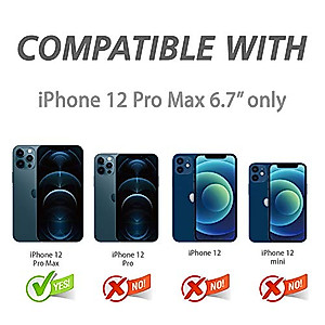 [3 Pack] CloudValley Camera Lens Protector for iPhone 12 Pro Max, 6.7'' Tempered Glass + Camera Lens Cover, 9H Hardness, 6.7 inch, HD Clear, Bubble Free, Easy Install, Scratch-Resistant