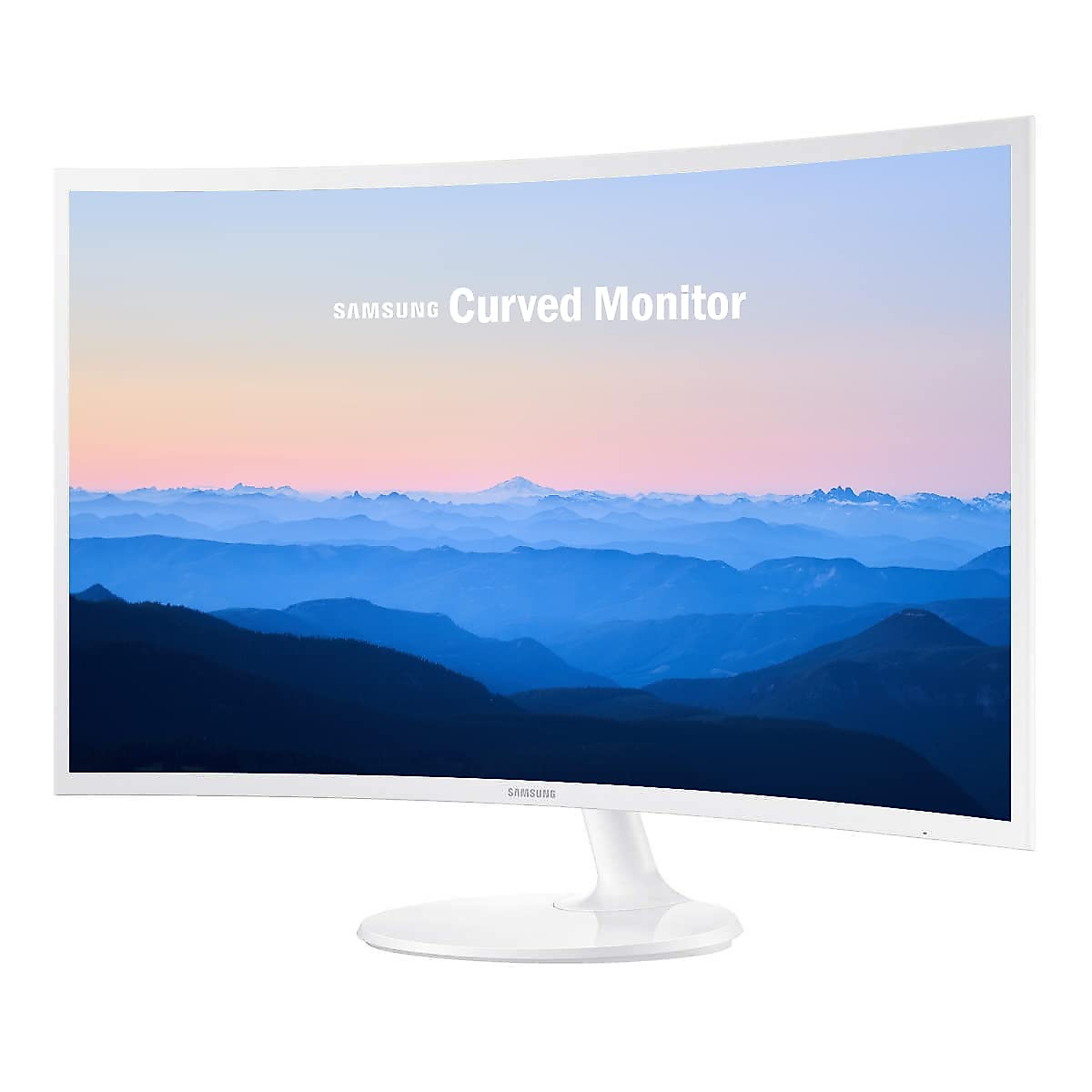 SAMSUNG 27” Curved 1080p Full HD Ultra Slim Computer Monitor, AMD FreeSync, HDMI, VGA, 4ms, VESA Mountable, NLY HDMI Cable, White