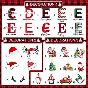 Artsadd Custom Christmas Drawstring Santa Sacks for Kids with Name, Customized Funy Pattern Xmas Ornament Decoration for Family Personalized Santa Sacks for Holiday Present Gifts