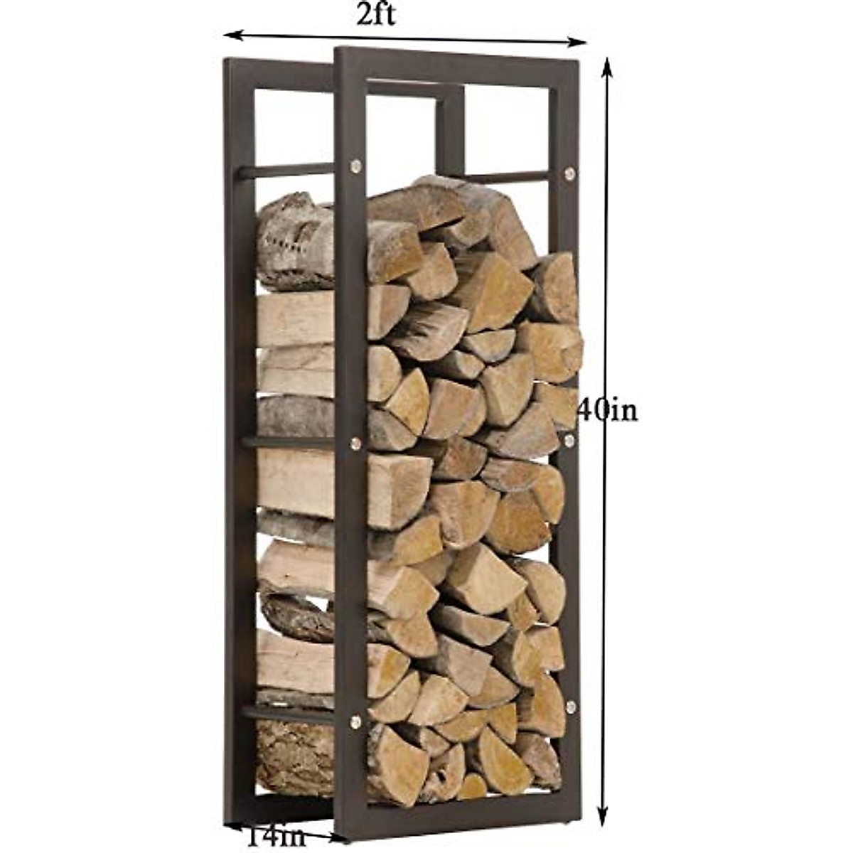 WGX Indoor/Outdoor Decorative Firewood Storage Log Rack Holder (2-Feet Log Rack)