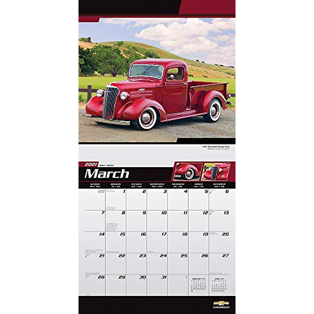Classic Chevy Pickups 2021 Calendar: Foil Stamped Cover