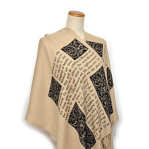 Universal Zone Christian Bible Verse Scarf (Psalm 23 and The Beatitudes)